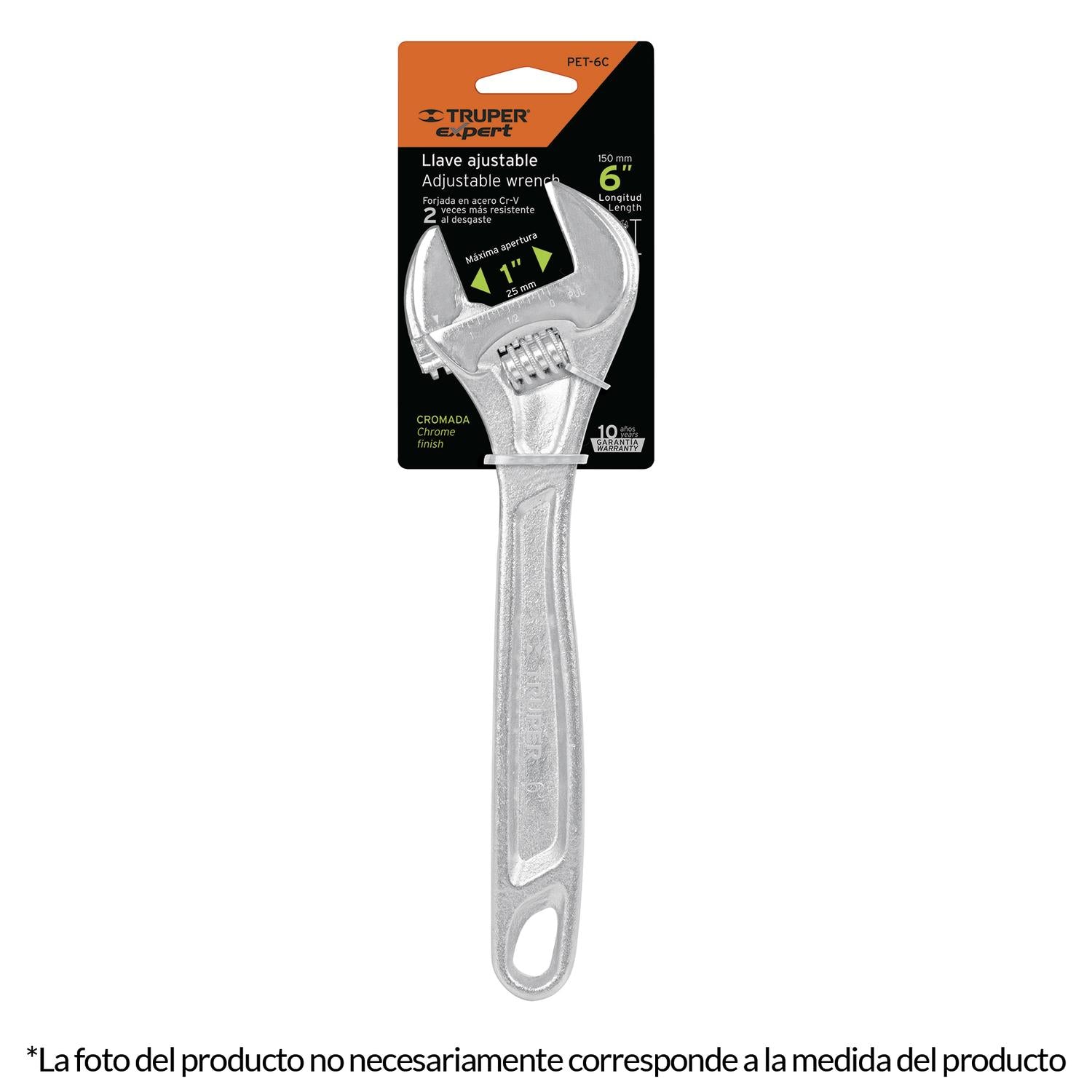 Llave Perica 12' Cromado Grado Industrial Truper Expert. Mundo Tool ...