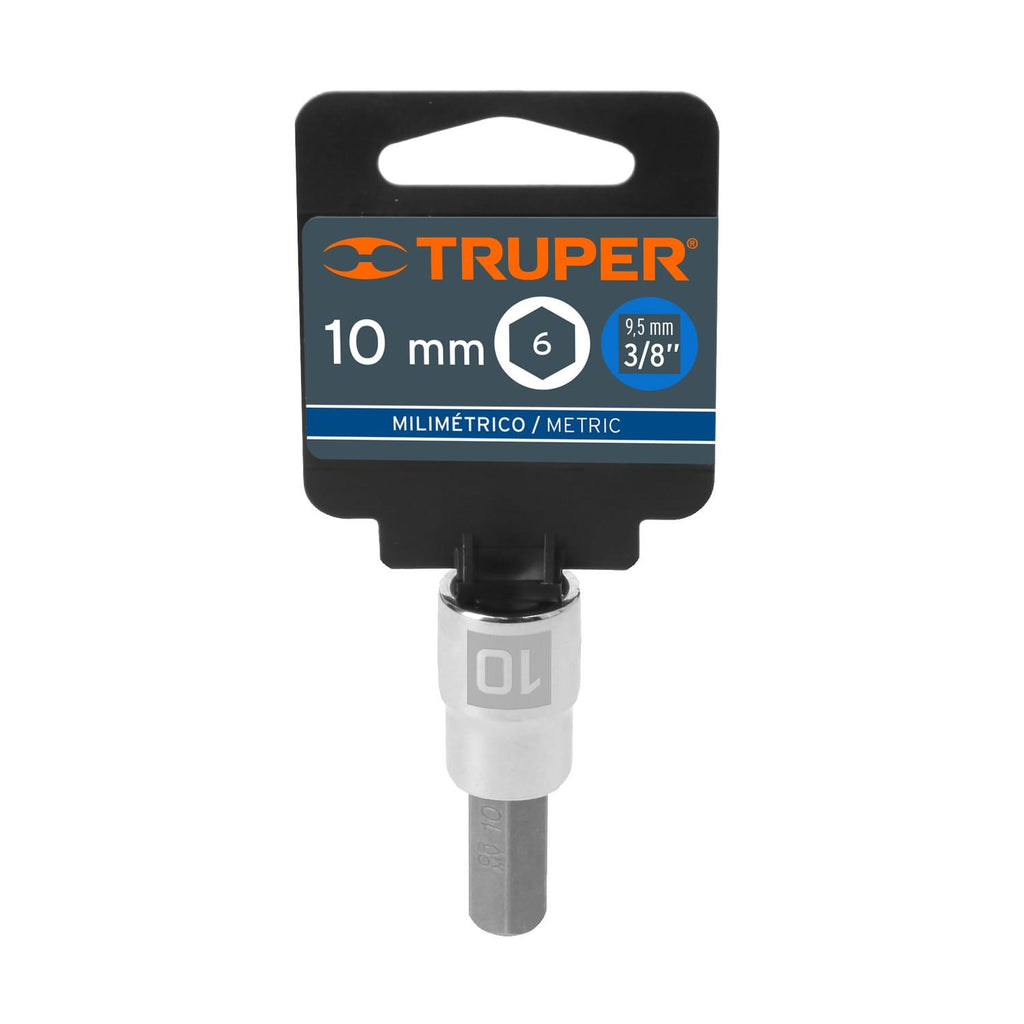 Dados de punta hexagonal 10mm cuadro 3/8" Truper | Mundo Tool Ferreterías