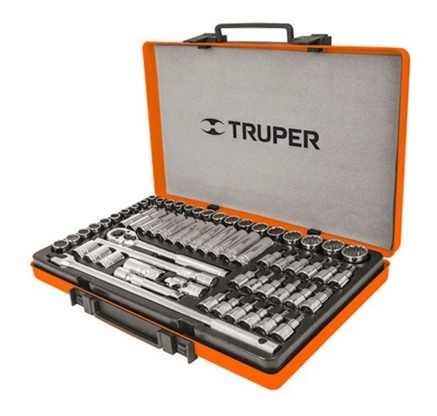 Juego De Dados Cuadro 1/2' 64 Piezas Std Y Mm Truper Truper. Mundo Tool ...