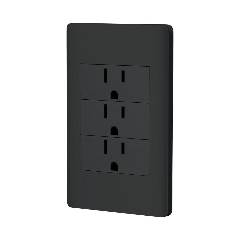 Placa armada negra 3 contactos 1 módulo, Lisboa, Volteck | Mundo Tool ...