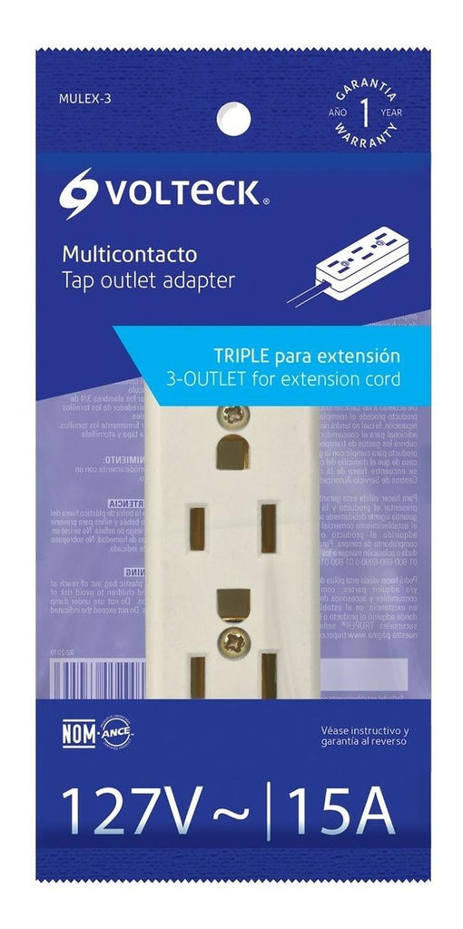 Multicontacto Triple Para Extensión 2 Polos + Volteck | Mundo Tool ...