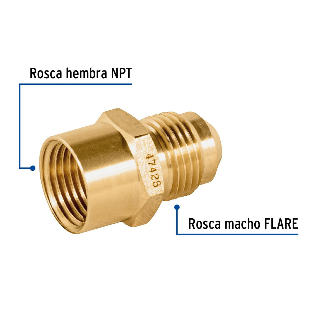 Niple Campana De Latón 3/8' X 3/8' Foset | Mundo Tool Ferreterías