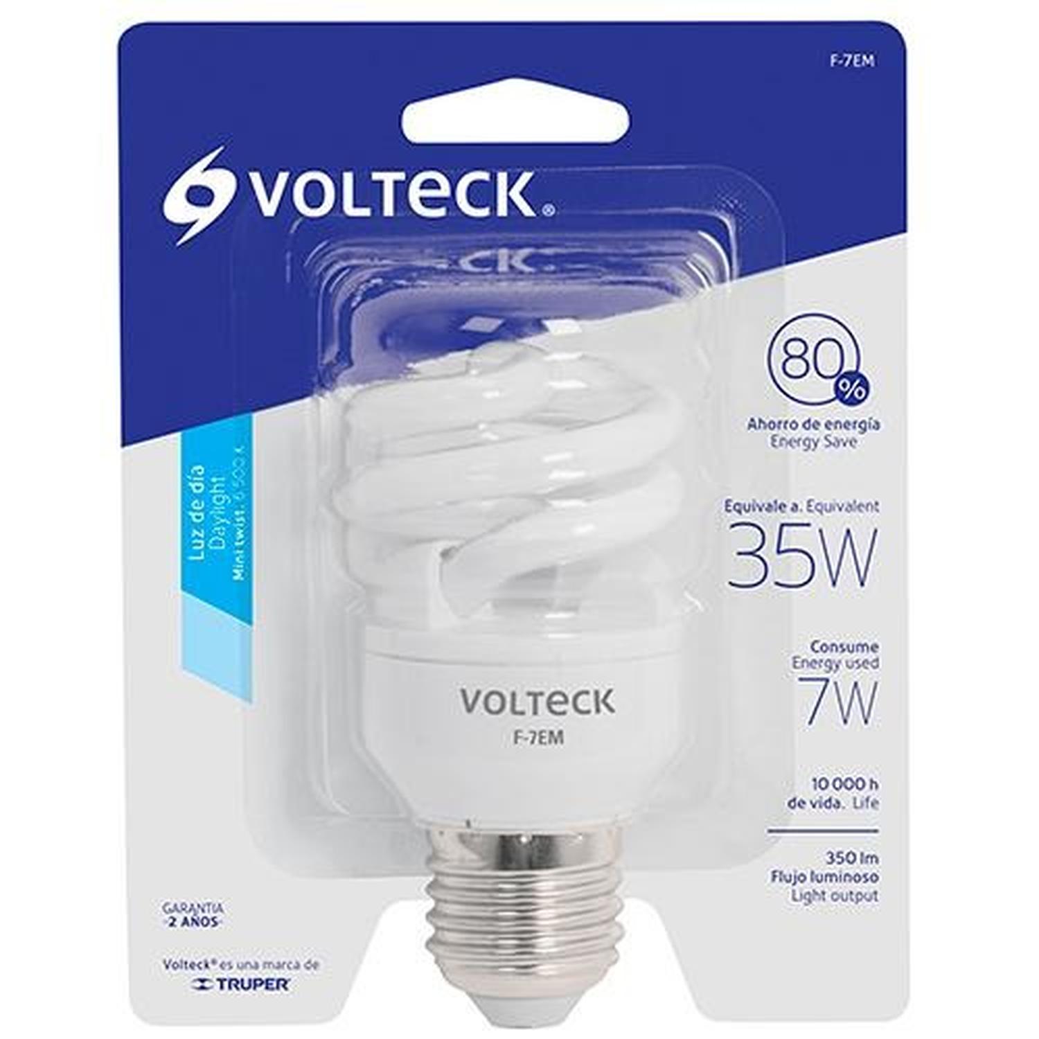 Foco Luz Cálida 5 W Espiral Mini T2 Volteck Volteck. Mundo Tool ...