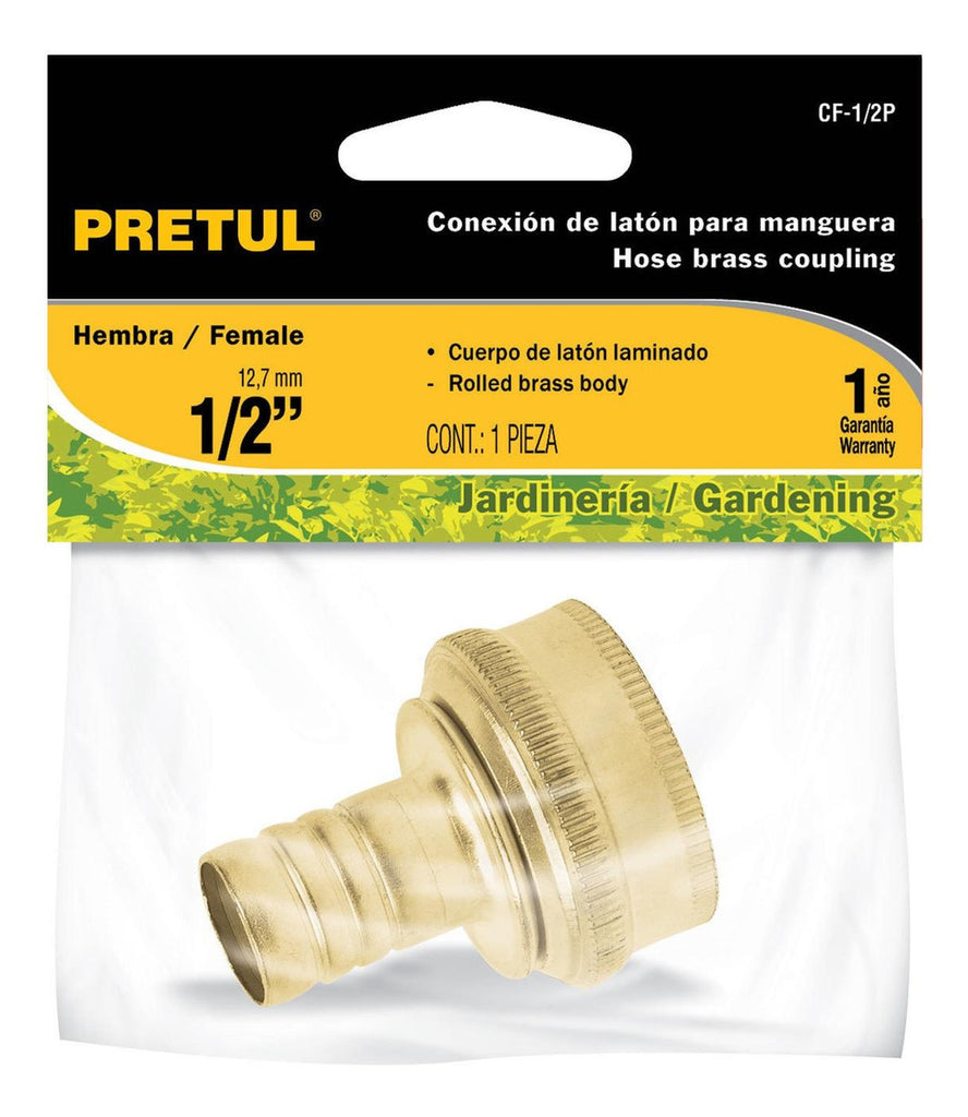 Conector Sencillo 1/2' Hembra Pretul | Mundo Tool Ferreterías