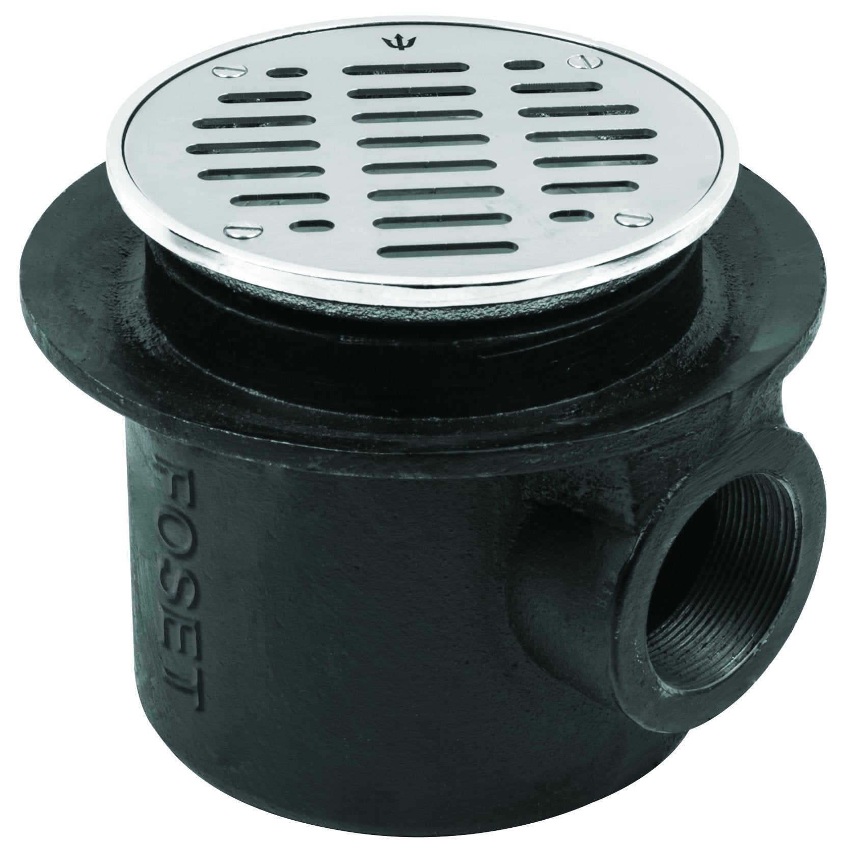 Foset CO-282, Coladera de hierro con salida lateral 2″ y rejilla de ...