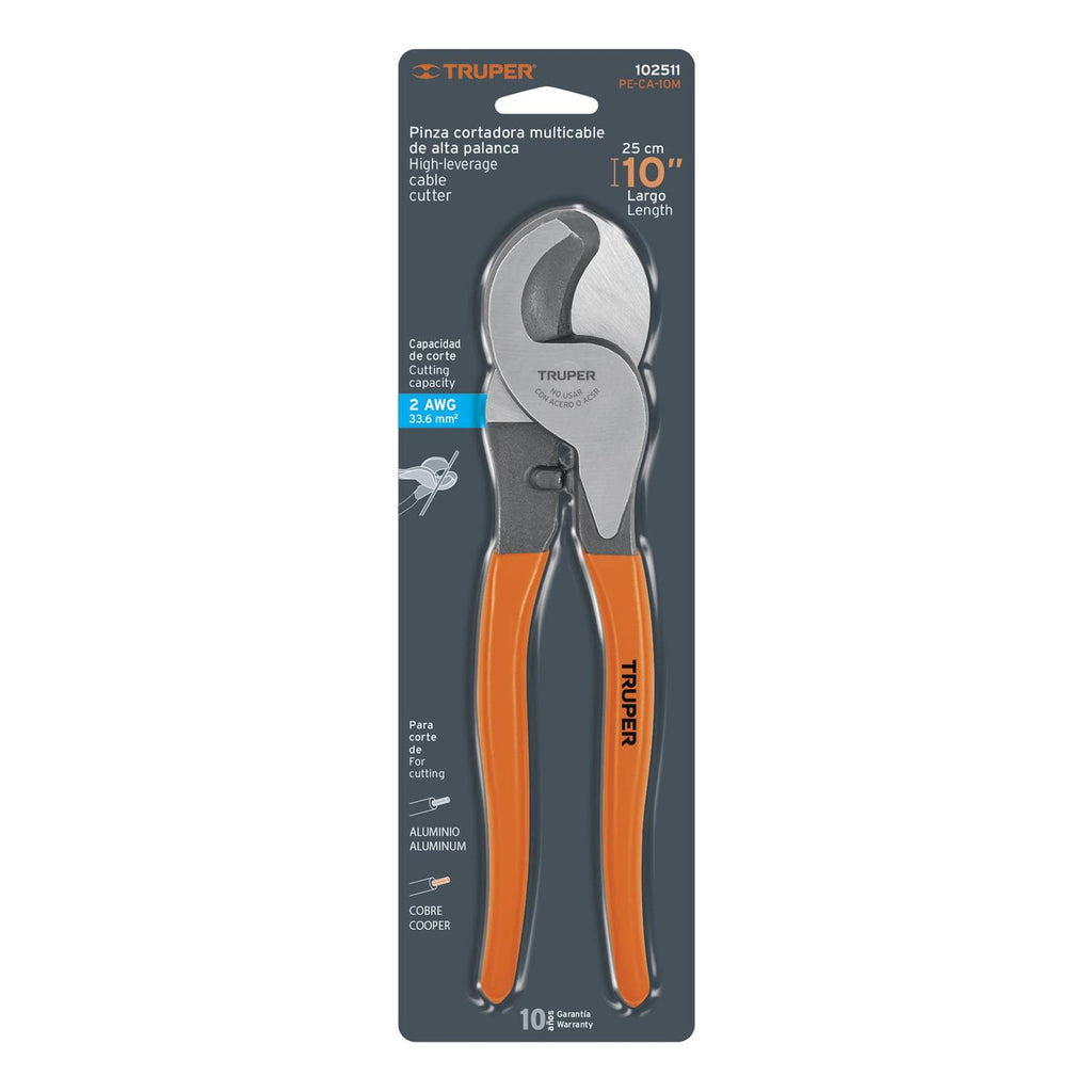 Pinza cortador multicable 10", Truper | Mundo Tool Ferreterías