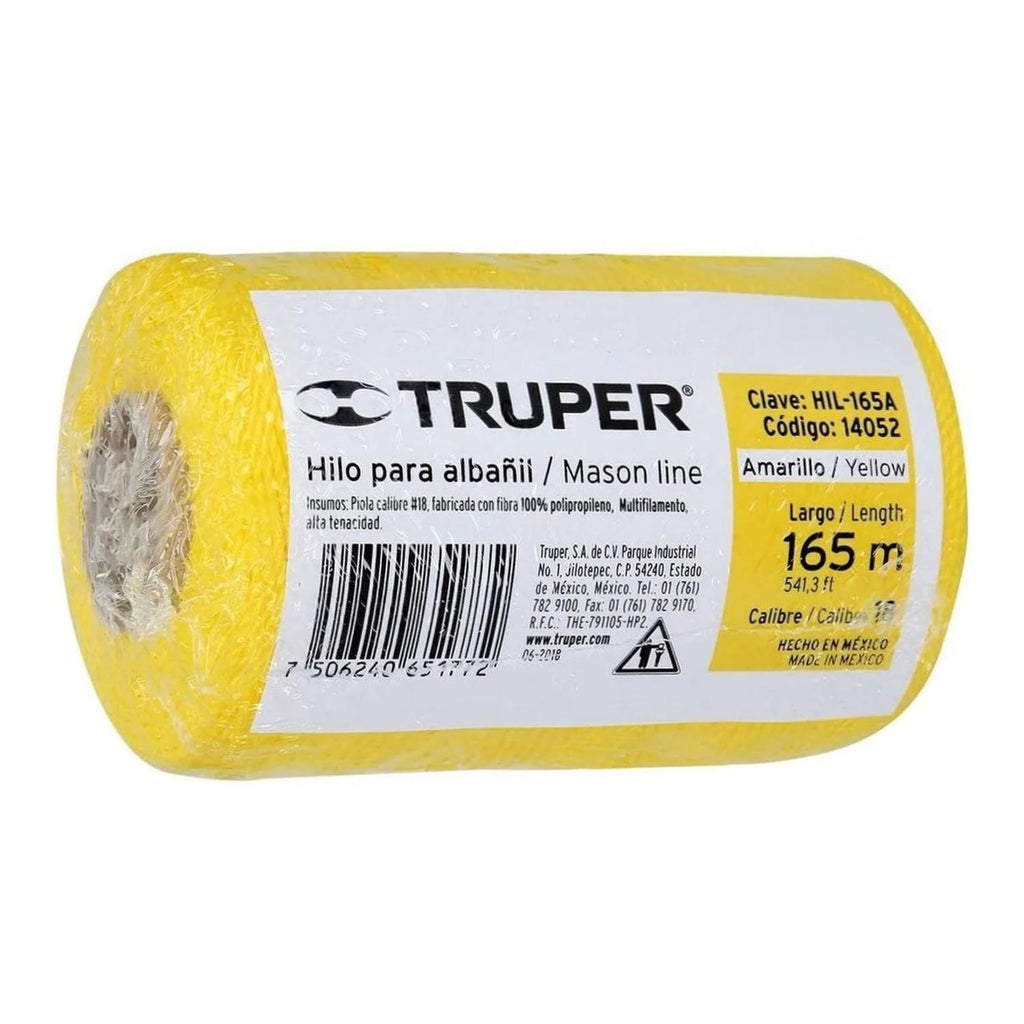 Hilo para albañil, 165 m, amarillo Truper | Mundo Tool Ferreterías