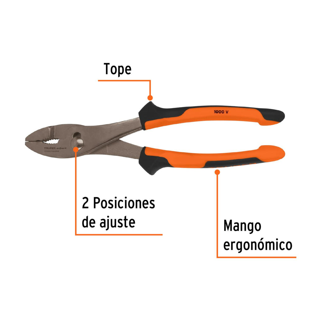 Pinzas De Chofer 10' Mango Comfort Grip Truper | Mundo Tool Ferreterías